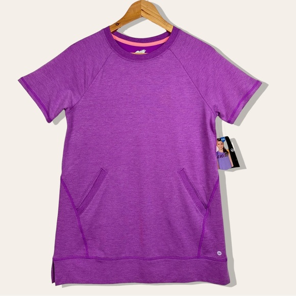 Avia | Shirts & Tops | Avia Purple Sporty Short Sleeve Stretchy Studio ...